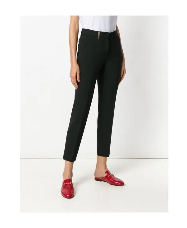 Peserico Double Technical Fabric Trousers - Black