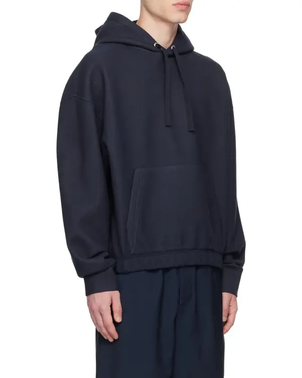 AMI Paris Drop Shoulder Drawstring Hoodie - Black