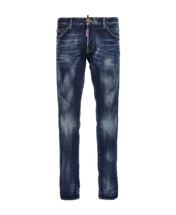 Dsquared2 Flag Patch Slim-cut Jeans - Blue