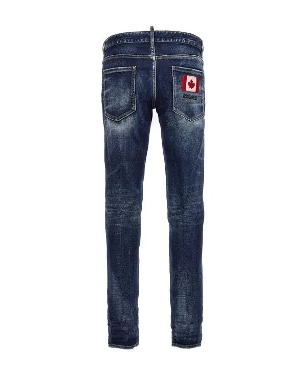 Dsquared2 Flag Patch Slim-cut Jeans - Blue