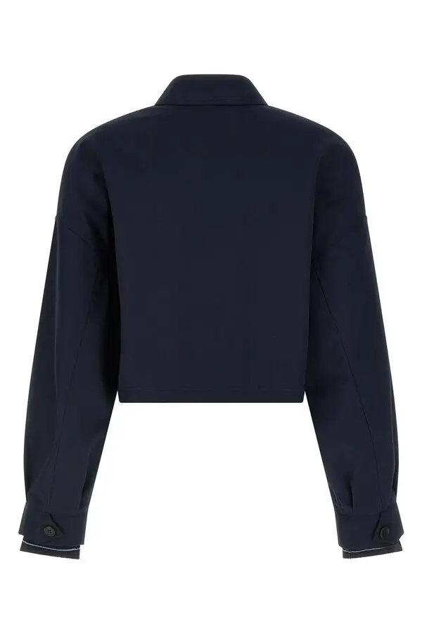 Prada Triangle Logo Zip-up Cropped Jacket