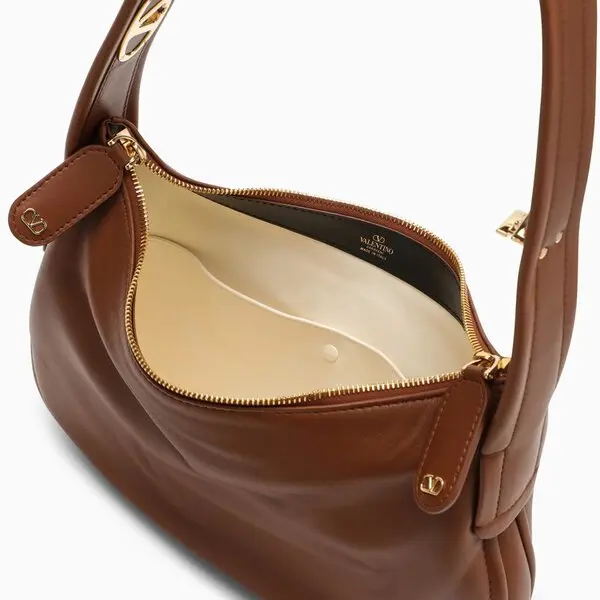 Valentino Garavani Vlogo Leather Shoulder Bag - Brown