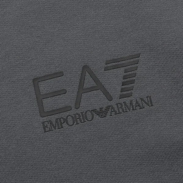 EA7 Long-sleeved Hooded Sweater With Logo Detail - Black