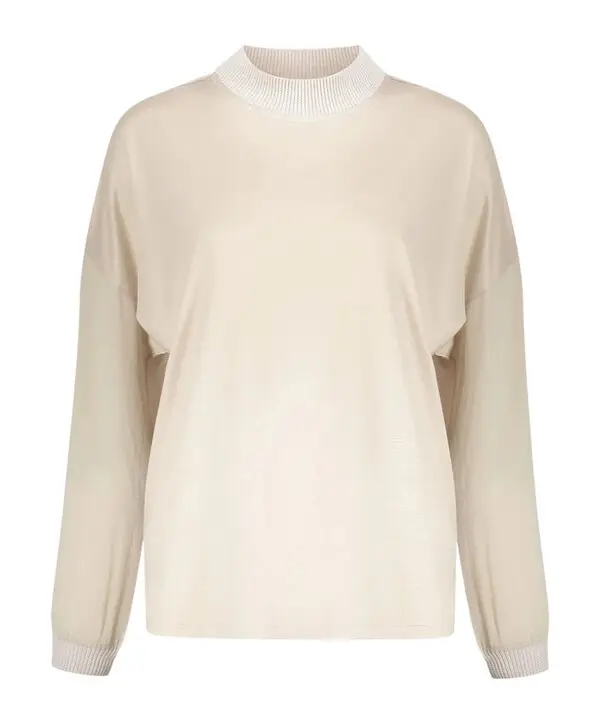 Herno Ribbed Trim Crew-neck Top
