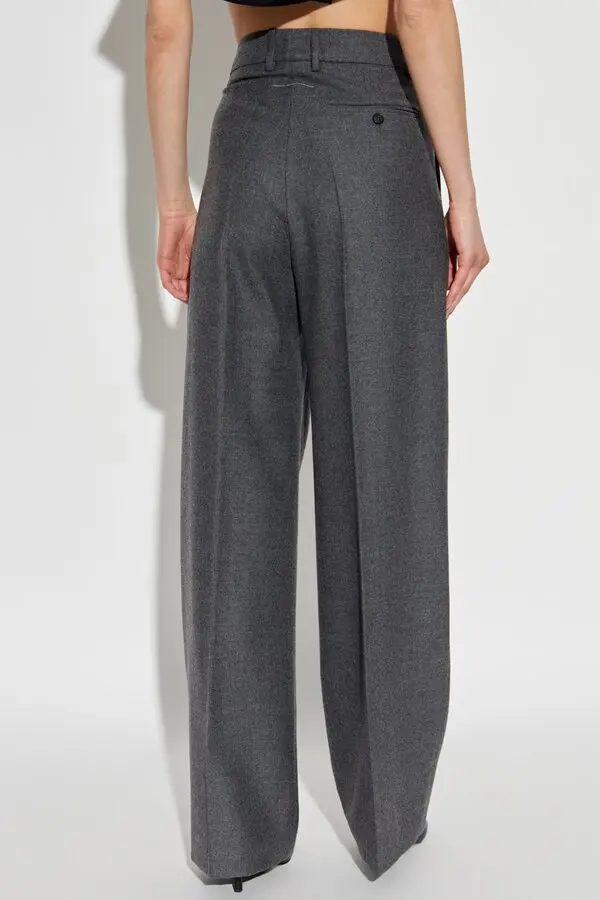 MAISON MARGIELA Pleated Wide-leg Trousers