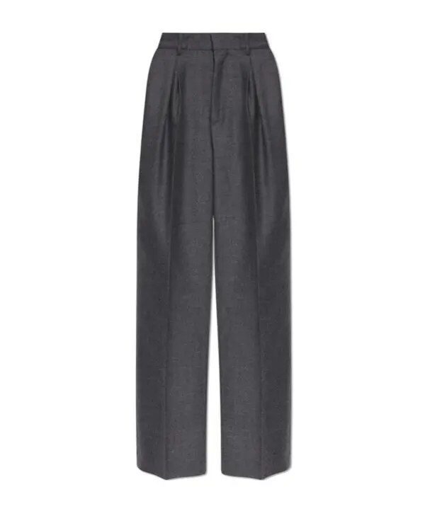 MAISON MARGIELA Pleated Wide-leg Trousers - Grey