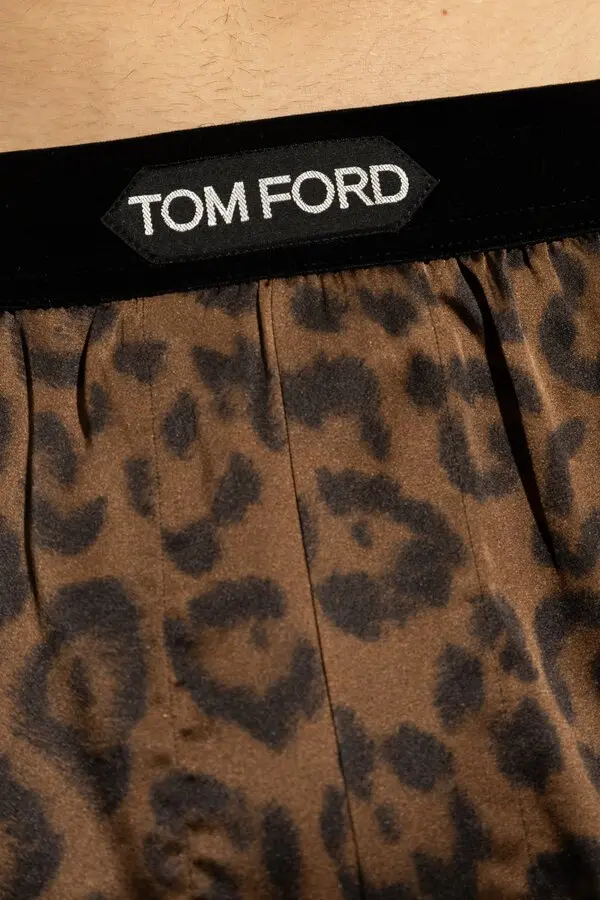 TOM FORD Leopard-print Stretch-silk Boxers