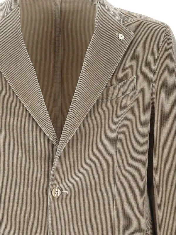 L.B.M. 1911 Pinstriped Two-button Blazer