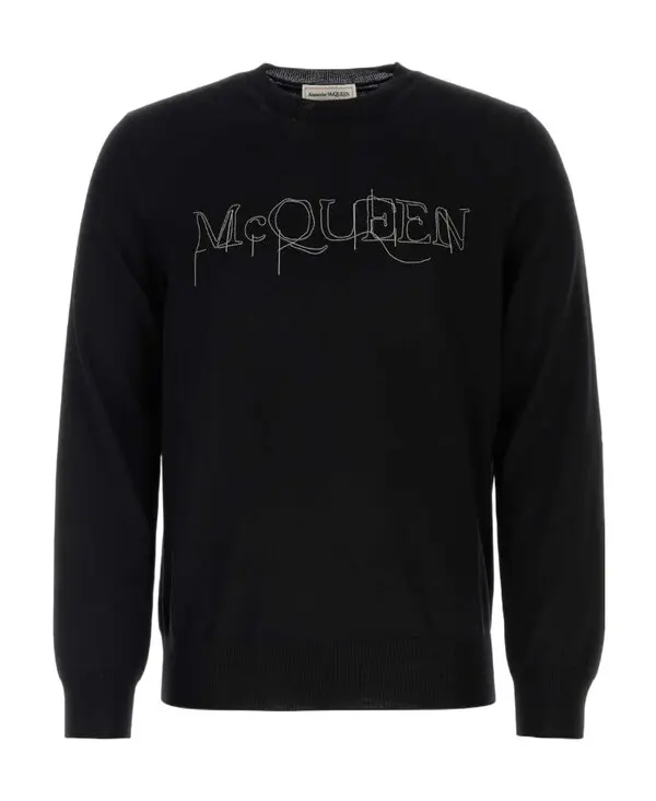 Alexander McQueen Logo Embellished Crewneck Jumper