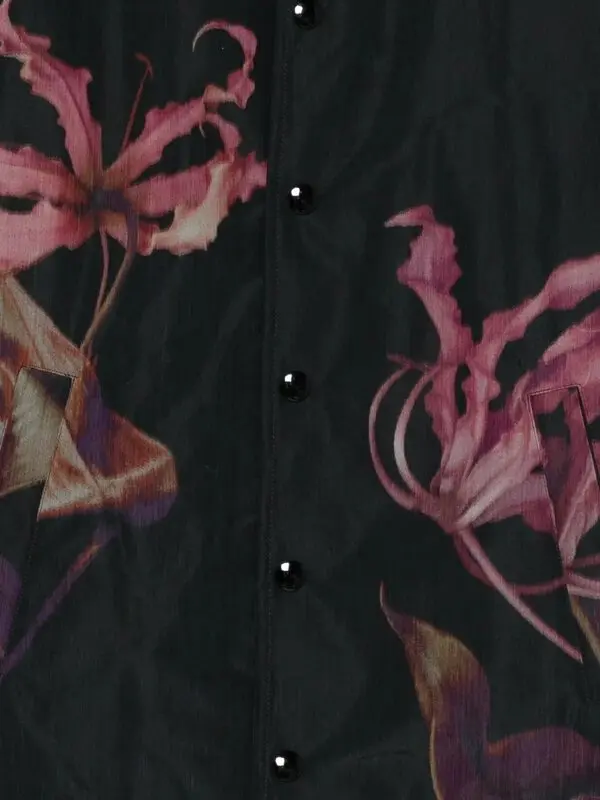 Dries Van Noten Graphic Long Sleeve Jacket - Black