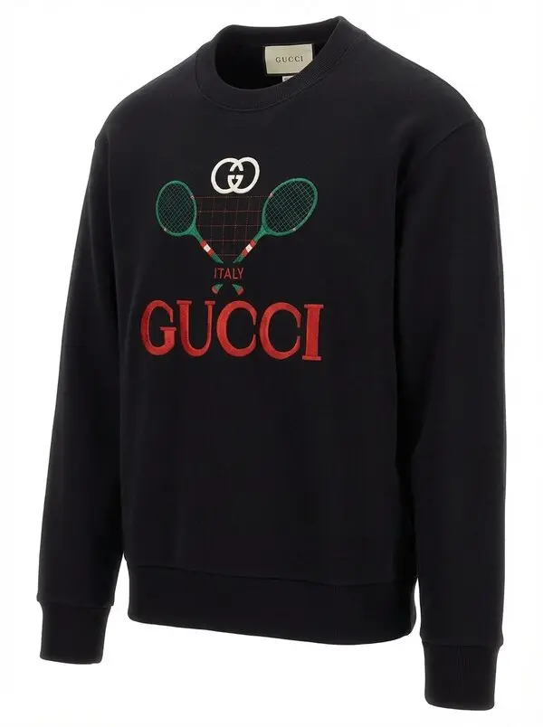 Gucci Oversized Tennis Embroidery Sweatshirt