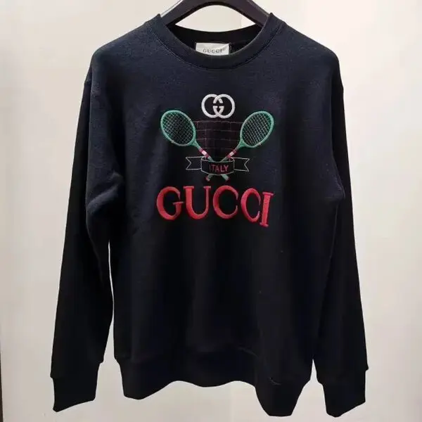 Gucci Oversized Tennis Embroidery Sweatshirt