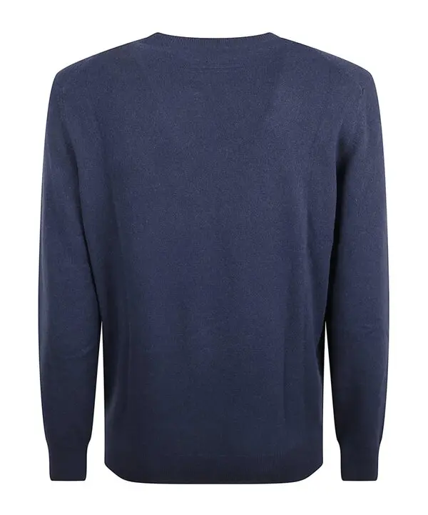 Zegna Crew Neck Long Sleeve Sweater - Blue
