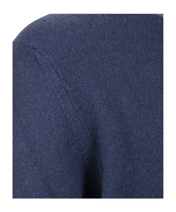 Zegna Crew Neck Long Sleeve Sweater - Blue
