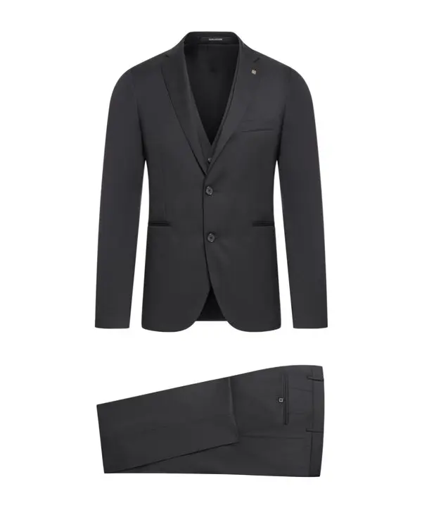 Tagliatore Long-sleeved Suit - Black