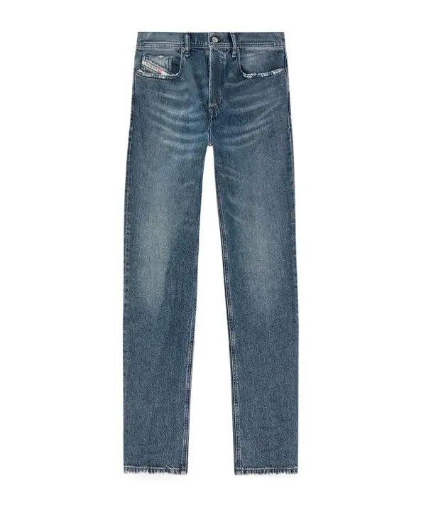 DIESEL® 2023 D-definitive 007y7 Distressed Jeans - Medium Blue