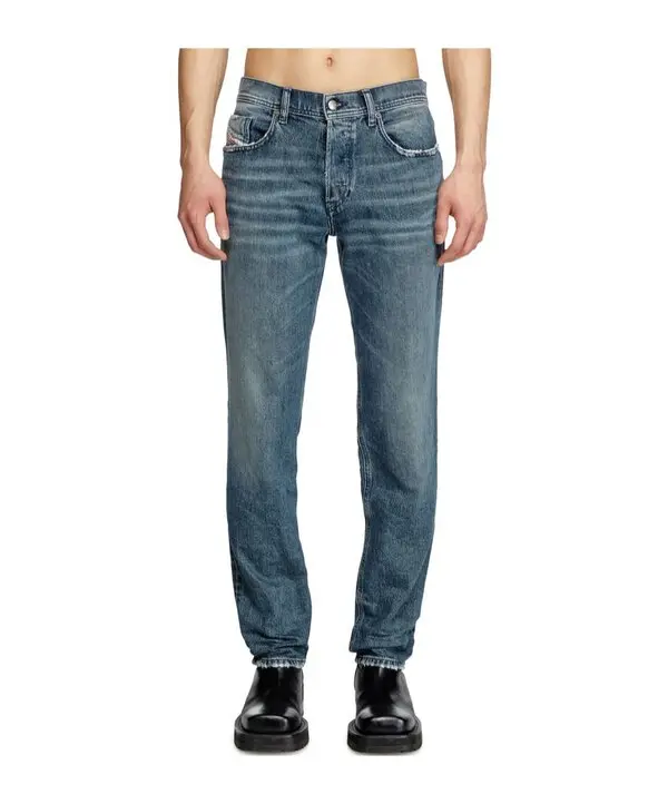 DIESEL® 2023 D-definitive 007y7 Distressed Jeans - Medium Blue