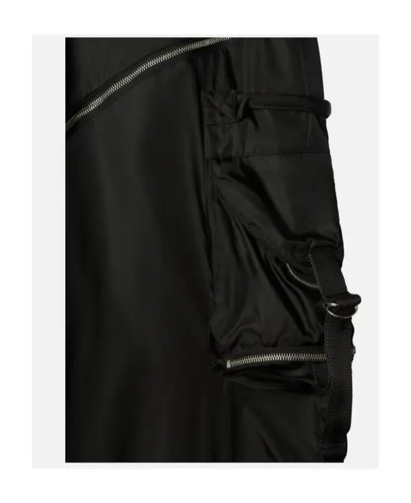Off-White Zip Detailed Straight Leg Pants - Black