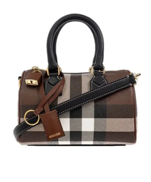 Burberry Checked Bowling Shoulder Bag