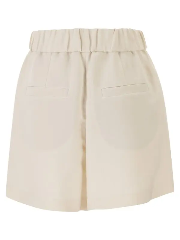 Brunello Cucinelli Fluid Twill Baggy Shorts - White