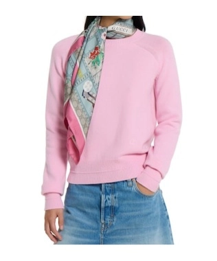 Gucci Printed Silk Twill Carr - Gray