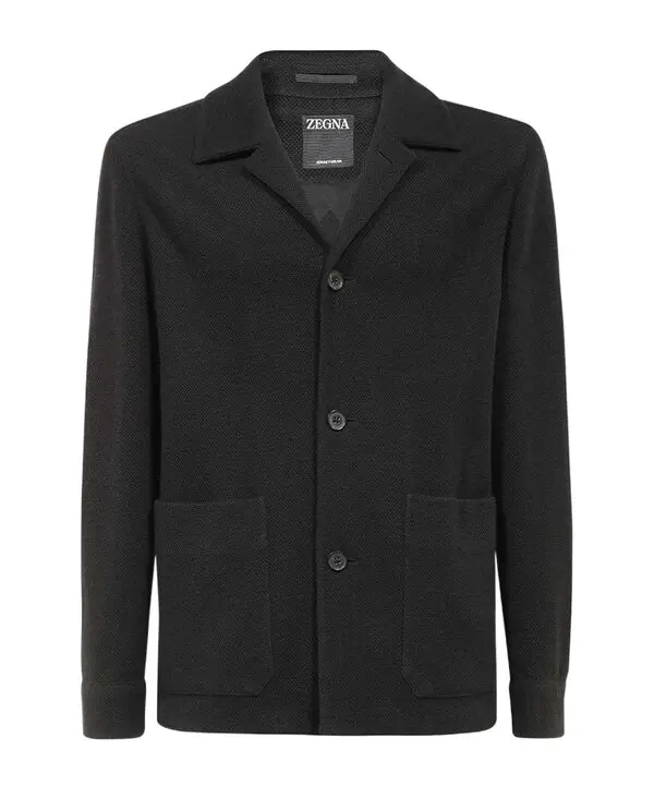 Zegna Long-sleeved Casual Jacket - Black
