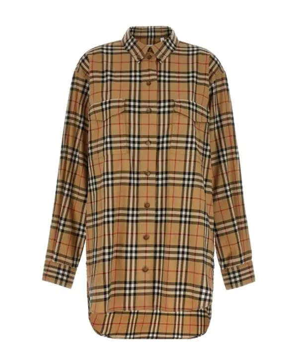 Burberry Checked Long-sleeve Shirt - Brown