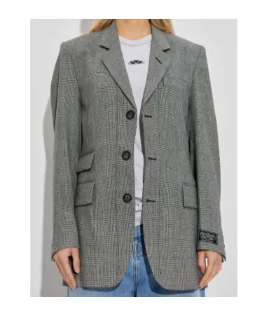 Vetements Checked Three-button Blazer - Gray