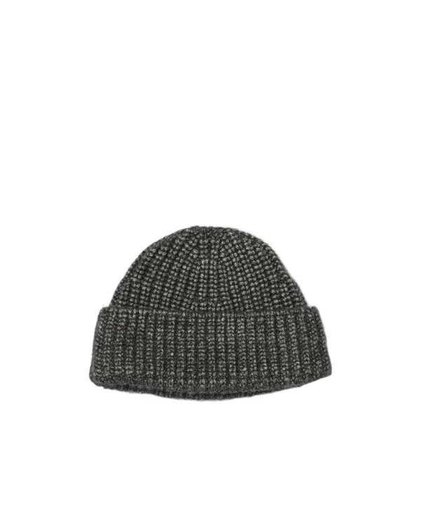 Zegna Ribbed Beanie Hat - Grey
