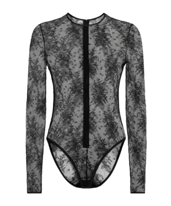 Dolce & Gabbana Chantilly Lace Bodysuit - Black