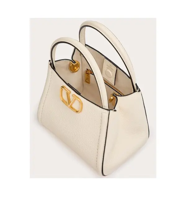 Valentino Garavani Alltime Logo Plaque Top Handle Bag - Nude