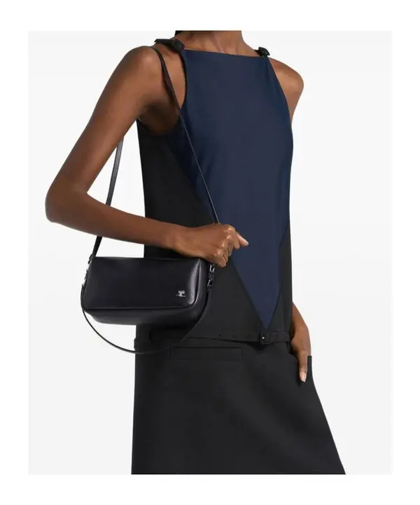 COURREGES Small Baguette Shoulder Bag - Black