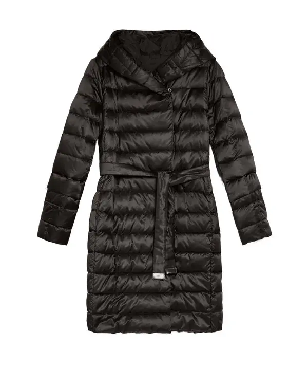 Max Mara The Cube Belted Padded Coat - Black