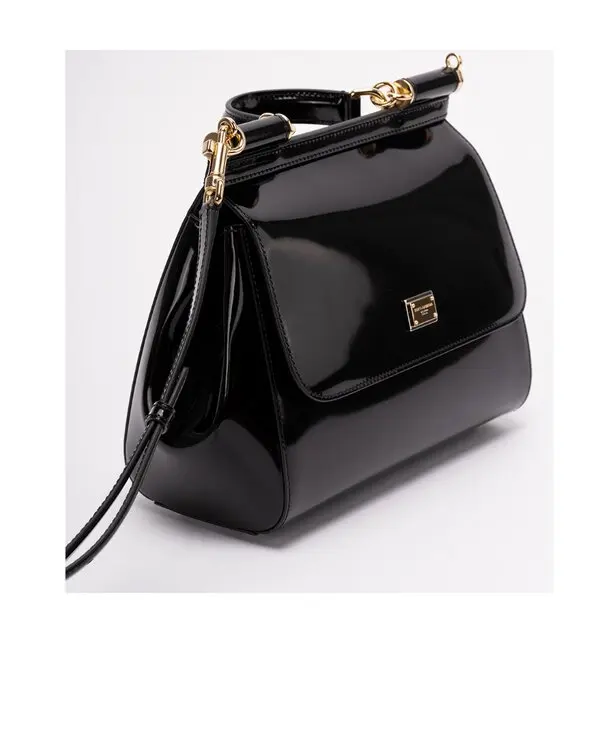 Dolce & Gabbana Logo-plaque Small Sicily Bag - Black