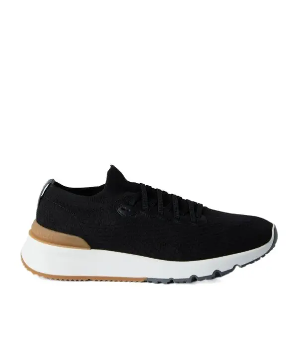 Brunello Cucinelli Knitted Lace-up Sneakers