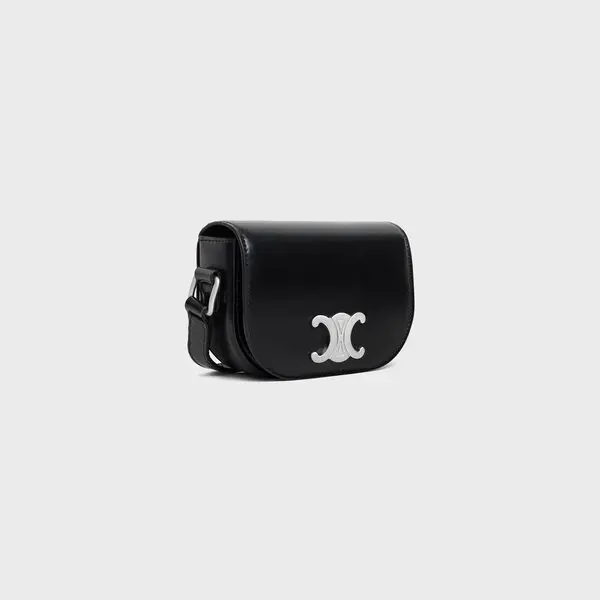 Celine Mini Crossbody Bag Triomphe In Shiny Calfskin