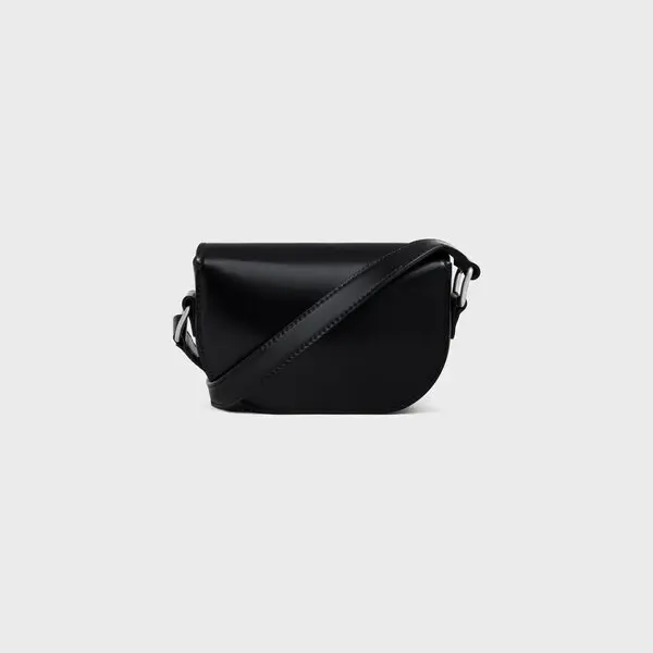 Celine Mini Crossbody Bag Triomphe In Shiny Calfskin