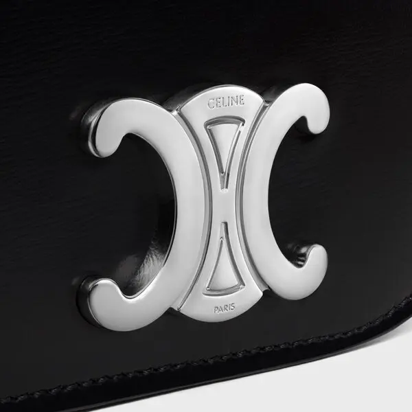 Celine Mini Crossbody Bag Triomphe In Shiny Calfskin