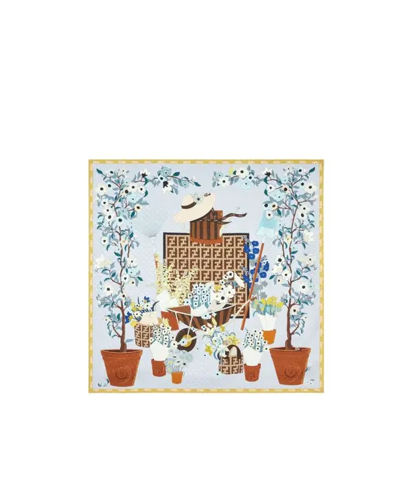 Fendi Gardening Printed Scarf - Multicolour
