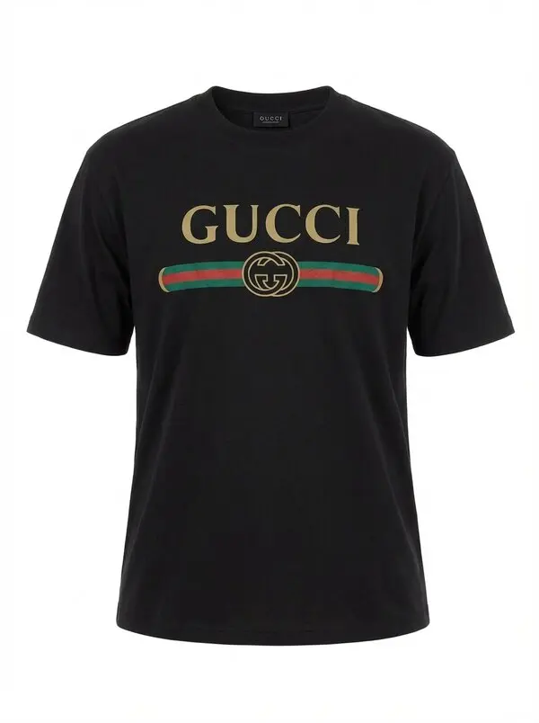 Gucci Logo Printed Jersey T-shirt - Black