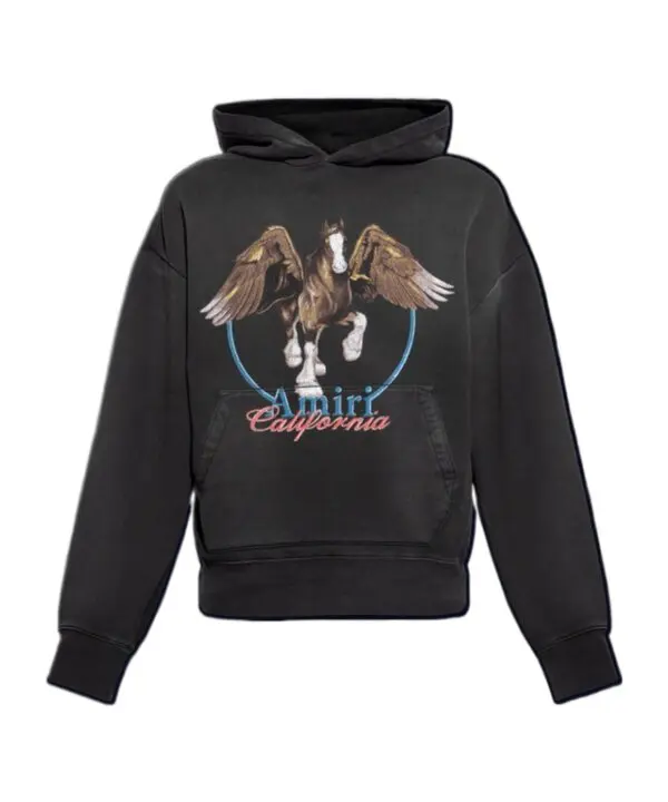 Amiri Pegasus Printed Jersey Hoodie