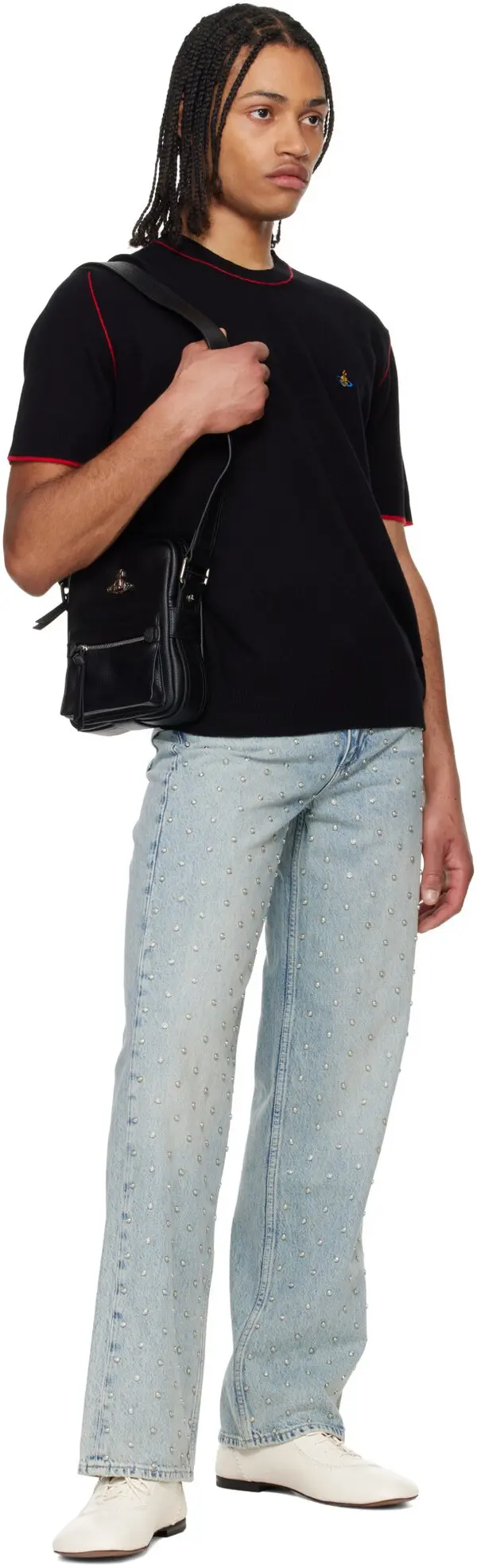 VIVIENNE WESTWOOD Logo Plaque Messenger Bag