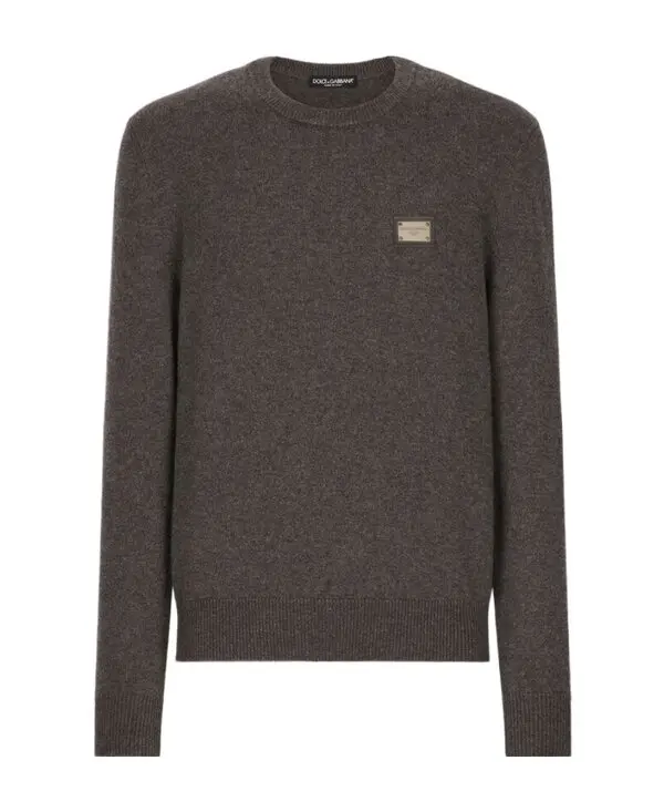 Dolce & Gabbana Logo Plaque Knit Jumper