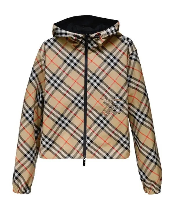 Burberry Vintage Checked Reversible Hooded Jacket - Sand-colored