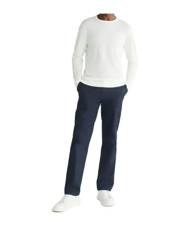 Calvin Klein Merino Wool Crew Neck Jumper With Tonal Monogram Logo - Egret