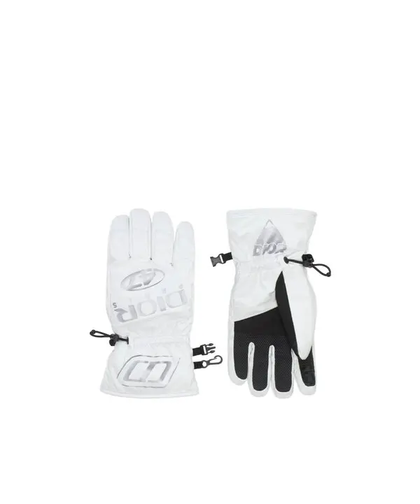 Dior Gloves With Cd And '47' Detailing - White And Gray