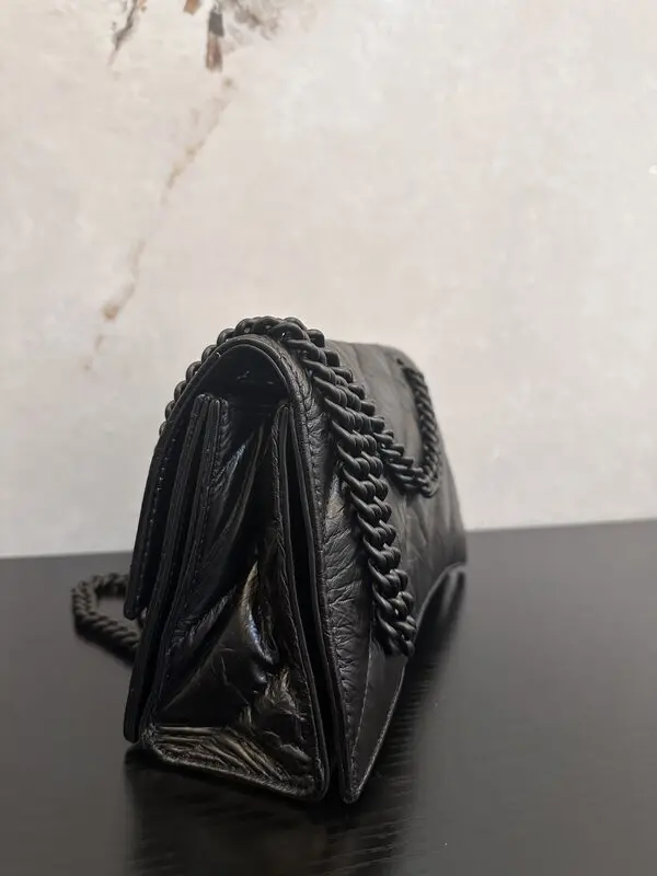 Balenciaga B Logo Quilted Shoulder Bag