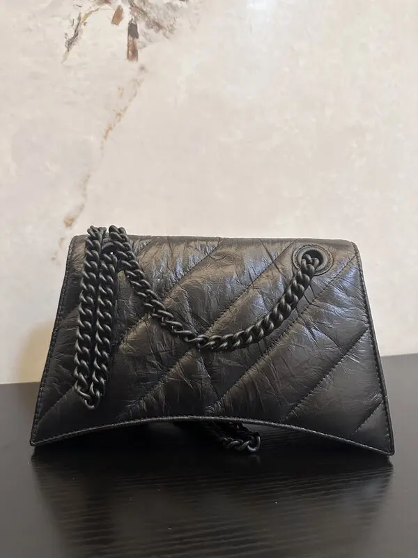 Balenciaga B Logo Quilted Shoulder Bag