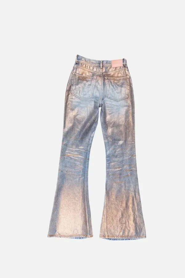 Acne Studios Fitted Glitter Jeans - Gray
