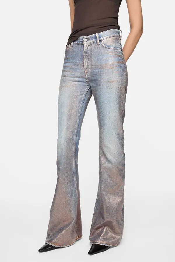 Acne Studios Fitted Glitter Jeans - Gray